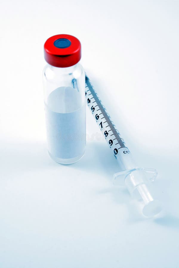 Syringe and Vial stock photo. Image of healthy, disease - 19646408