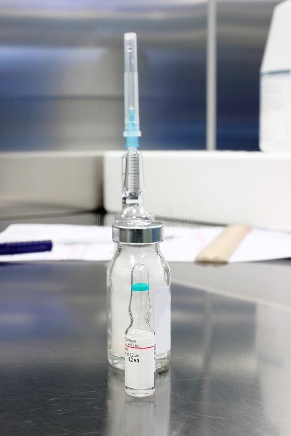 Syringe with vial stock photo. Image of inject, human - 18691198