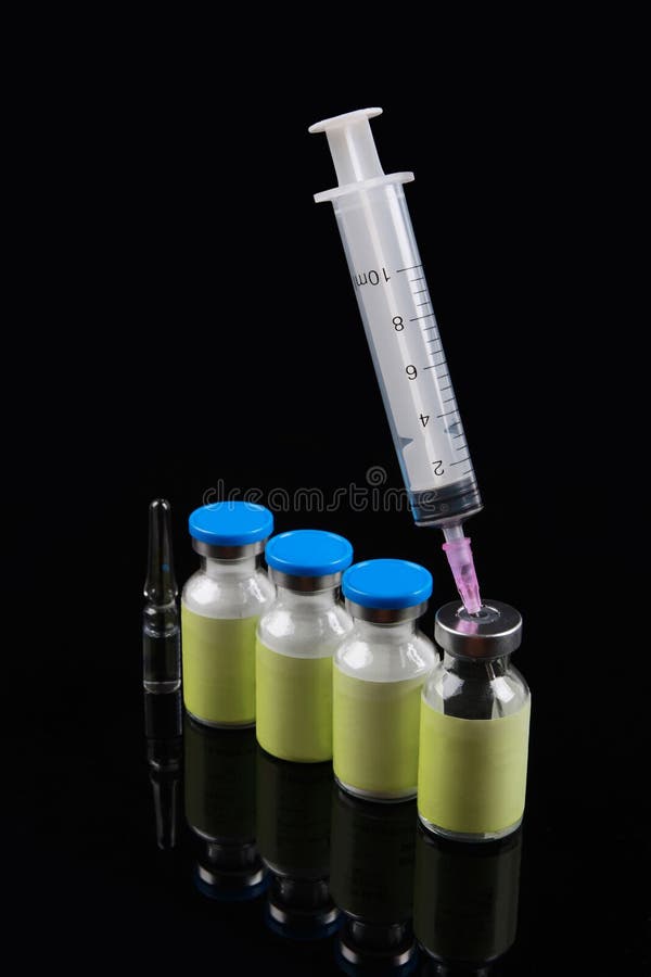 Syringe and vial stock photo. Image of dose, medicine - 15442322