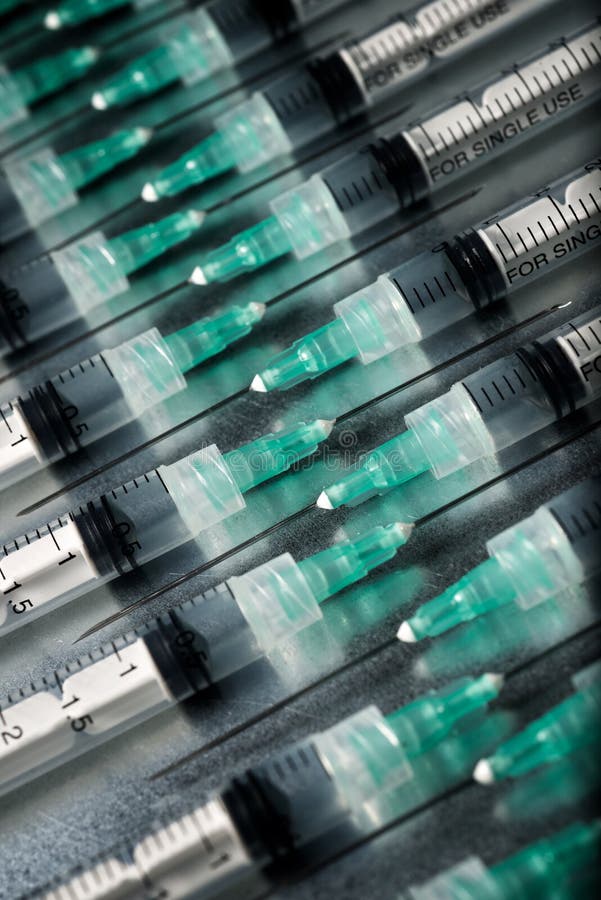 Syringes close up stock photo. Image of narcotic, drug - 165050524