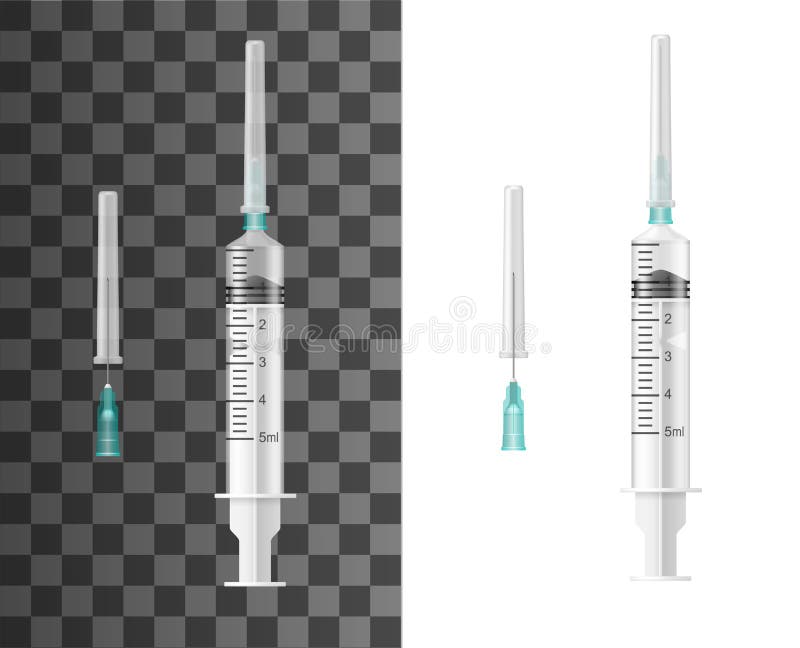Syringes Realistic Mockup of Medical Instruments Stock Vector ...