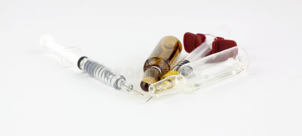 Syringes and serum syringe stock photo. Image of equipment - 86741996