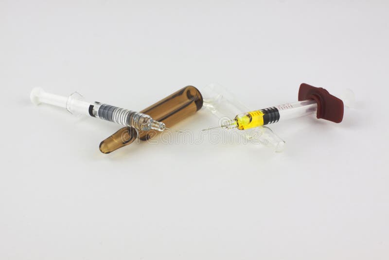 Syringes and serum syringe stock photo. Image of injection - 86741828
