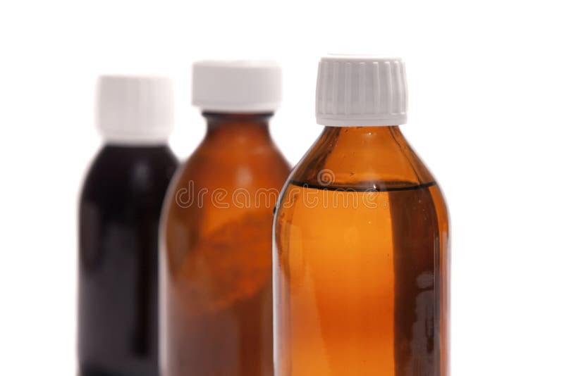 Syrup Bottles stock image. Image of macro, medic, dose - 15079645