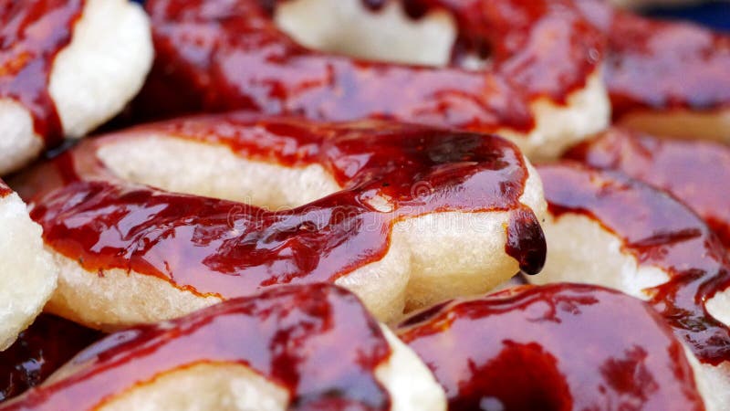 Syrup coated donuts stock image. Image of design, celebration - 142213005