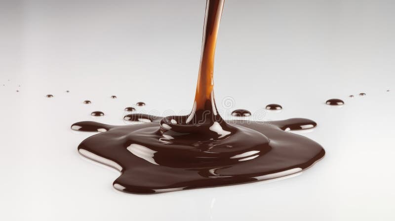 Syrup Dripping from a Spoon, with Thick Liquid Flowing Smoothly Stock ...