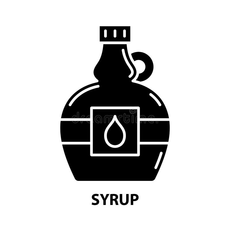 Syrup Icon, Black Vector Sign with Editable Strokes, Concept ...