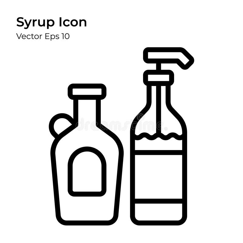 Syrup Icon in Line Style. Syrup Line Illustration Stock Illustration ...
