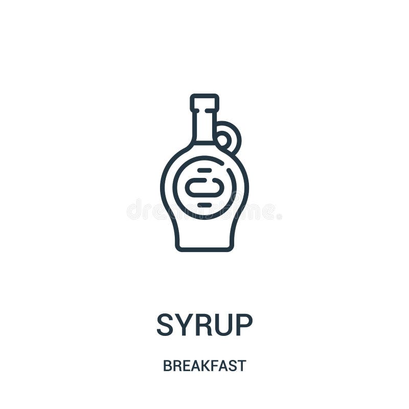 Syrup Icon Vector from Breakfast Collection. Thin Line Syrup Outline ...
