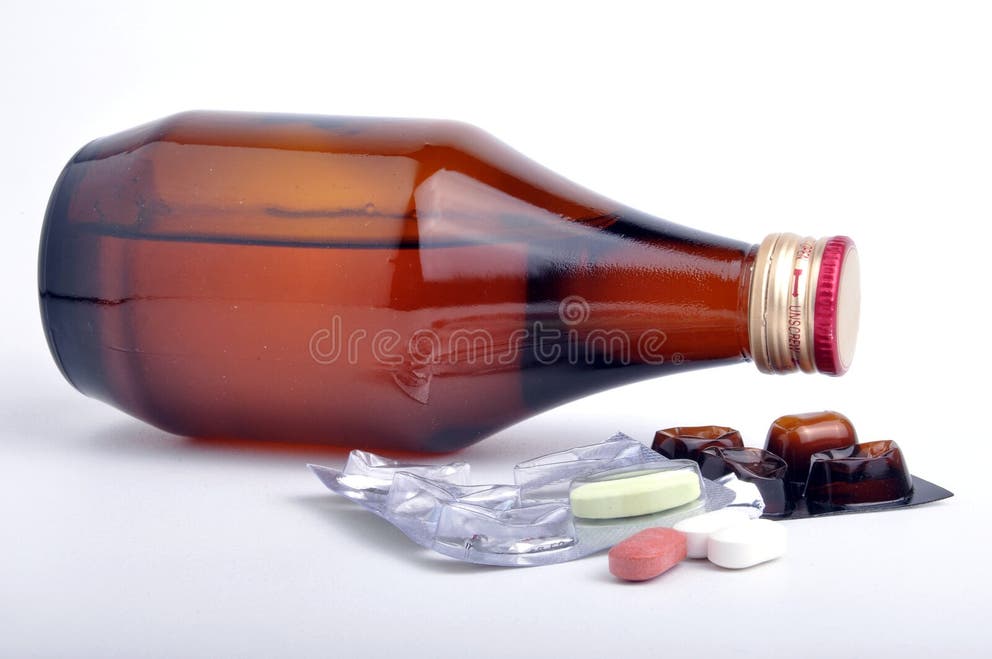 Syrup and tablet stock photo. Image of white, suspension - 9512436