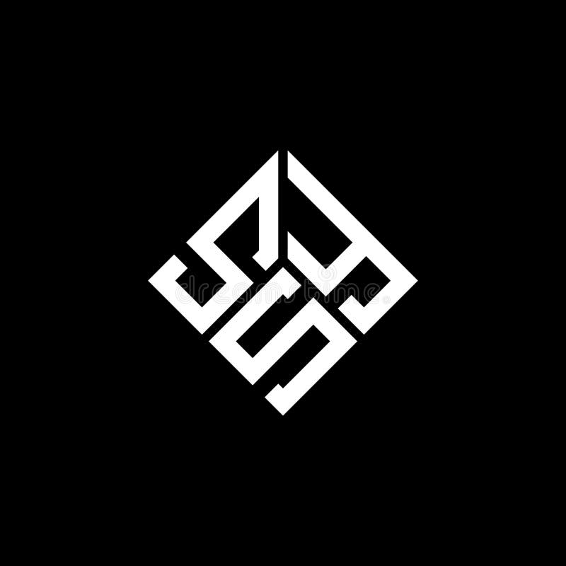 SYS Letter Logo Design on Black Background. SYS Creative Initials ...