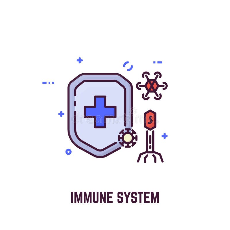 Logo De L'icône Vecteur Du Système Immunitaire. Protection De Virus De ...