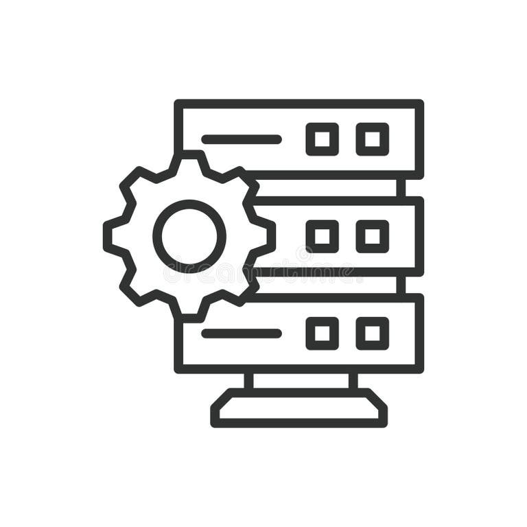 System Administration, Icon in Line Design. System, Administration ...