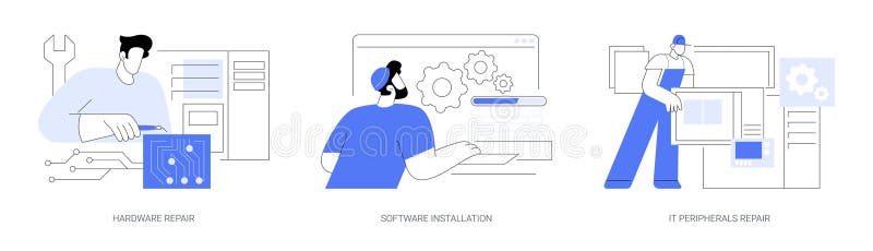 System Administration Isolated Cartoon Vector Illustrations Se Stock ...
