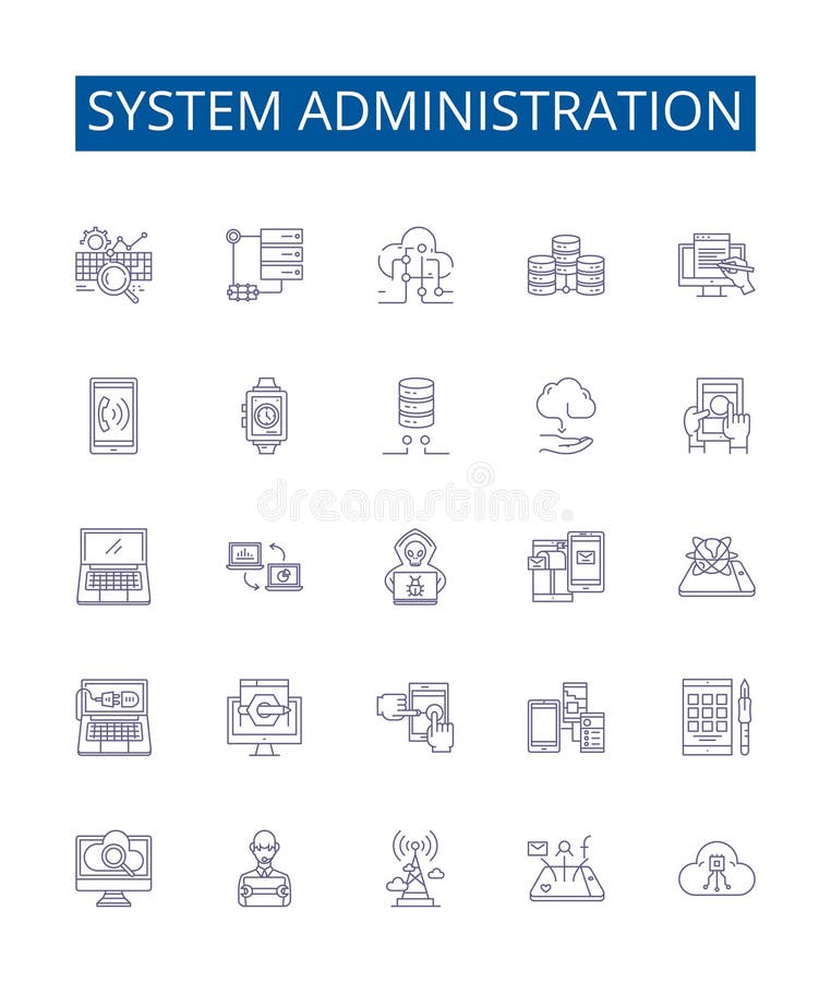 System Administration Line Icons Signs Set. Design Collection of ... System Administration Line Icons Signs Set. Design Collection of ...