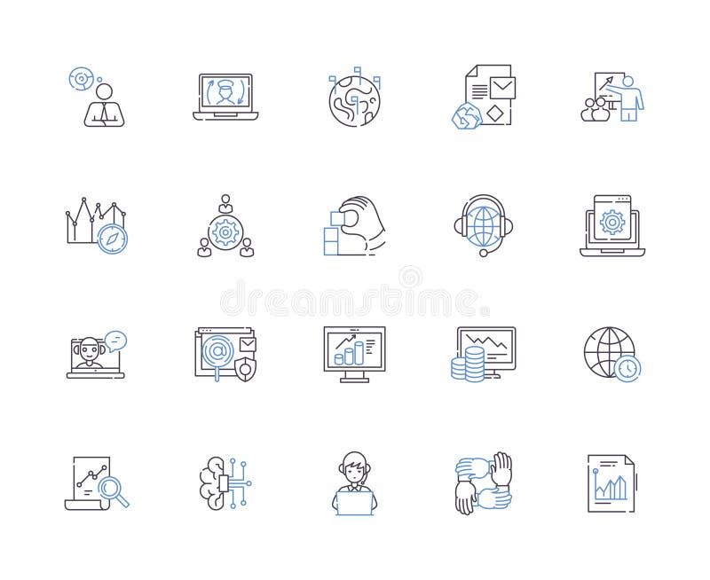 System Administration Outline Icons Collection. Administration, System ...