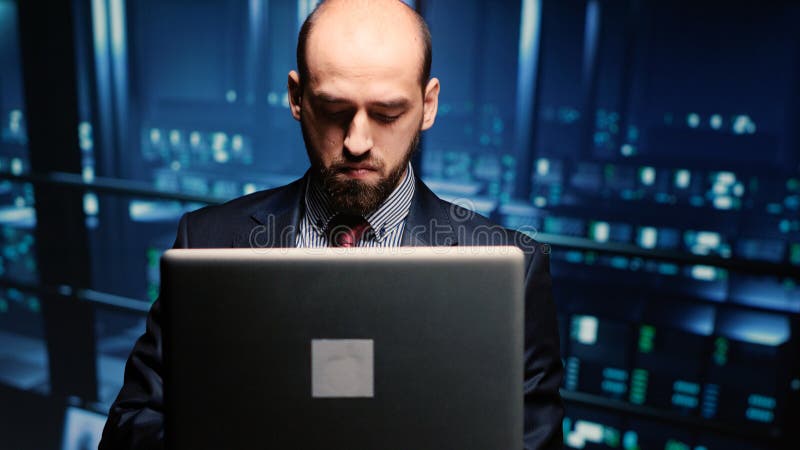 System Administrator Checking Cluster Computer Service Stock Image ...