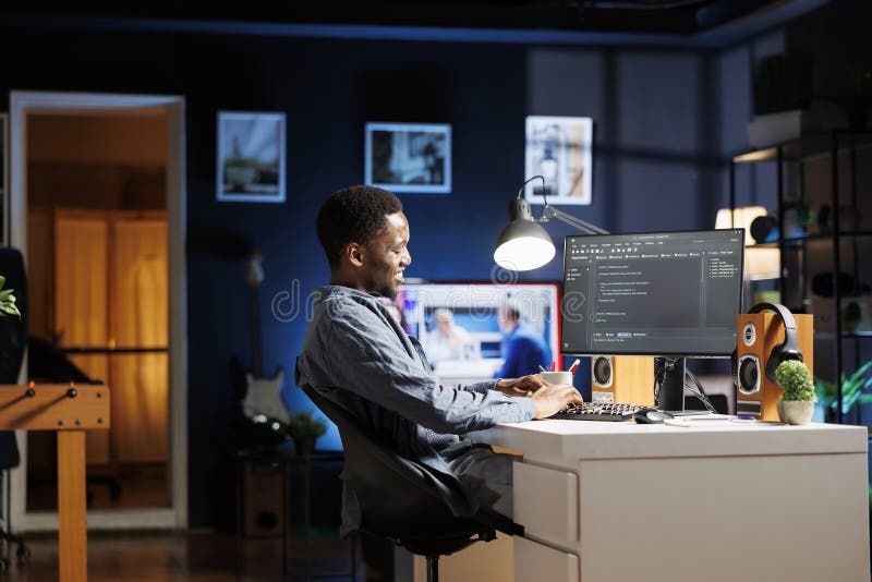 System Administrator Checking Cluster Computer Service Stock Image Image Of Cluster Computer