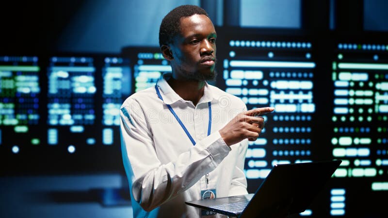 Admin Ensuring Data Center is Equipped Stock Photo - Image of computing ...
