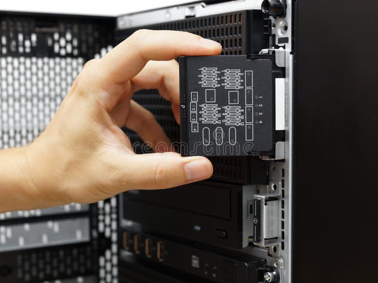 System Administrator Examine Hardware Failure on Data Server Stock ...