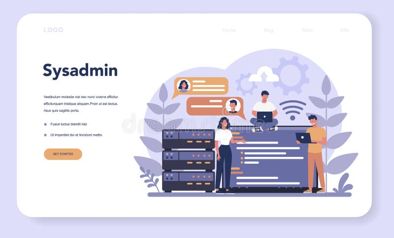 People with Computer. Character Working on Computer Stock Vector ...