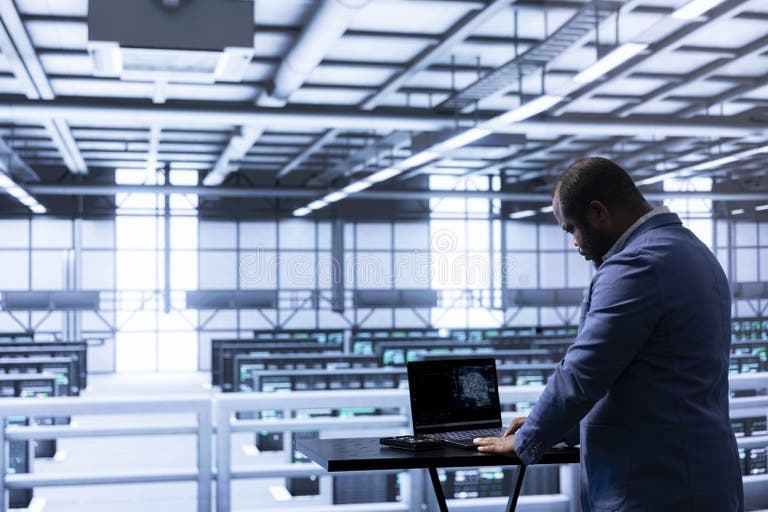 System Administrator Programming in AI Data Center Stock Photo - Image ...