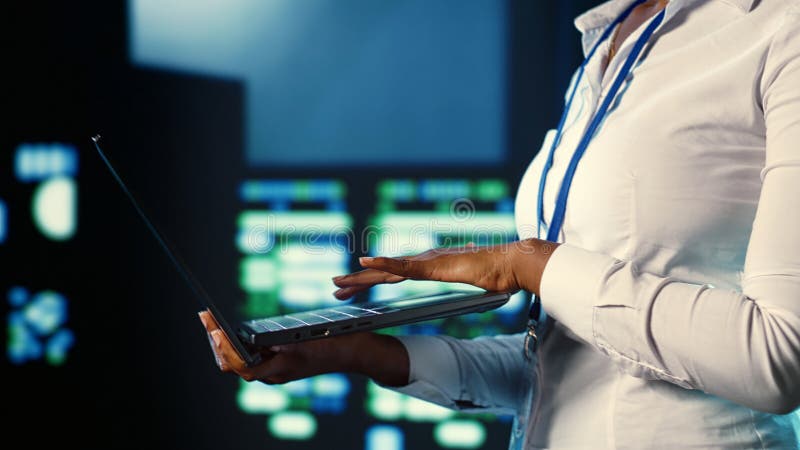 System Administrator Checking Cluster Computer Service Stock Image Image Of Cluster Computer