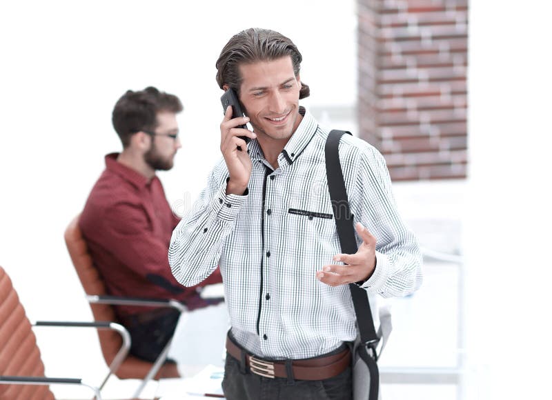 System Administrator Talking on the Phone Stock Image - Image of suit ...