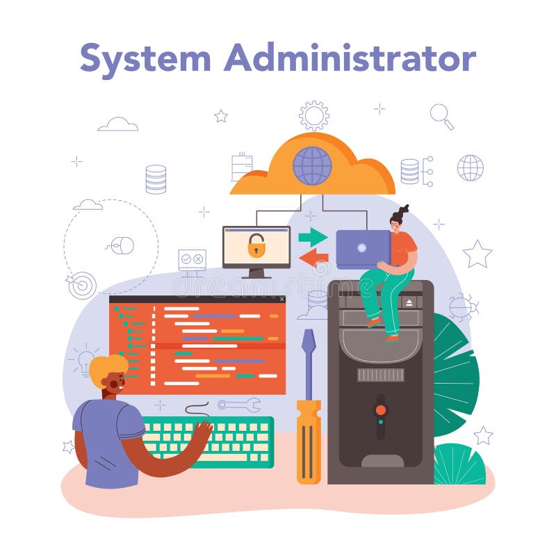 Maintaining System Blue Gradient Concept Icon Stock Vector ...