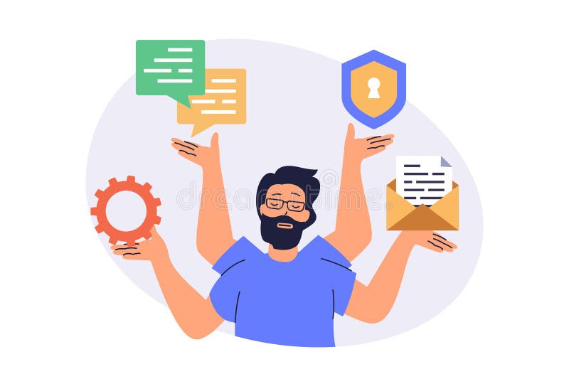 System Administrator Web Concept with Flat Cartoon People for Website ...