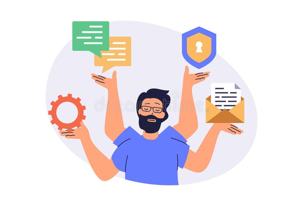 System Administrator Web Concept with Flat Cartoon People for Website ...