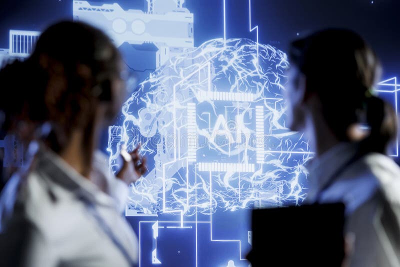 Workers Brainstorming Ways To Use AI Stock Photo - Image of computing, algorithms: 302188930