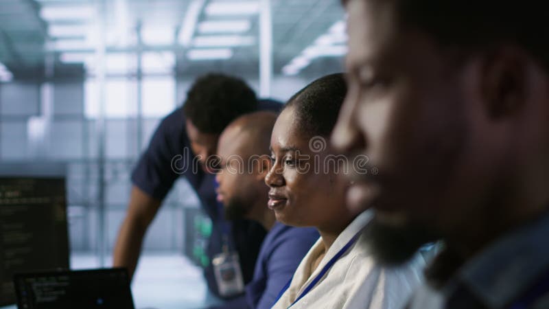 System Administrators in Data Center Implementing AI Systems Stock Footage - Video of engineer ...