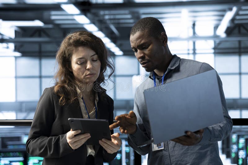 System Administrators in Data Center Using Devices, Executing Security ...