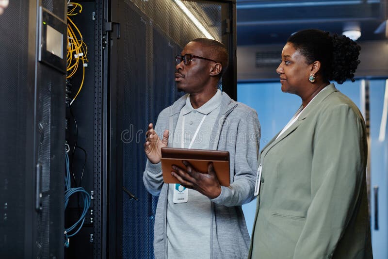 System Admins in Server Room Stock Photo - Image of discussion, system ...