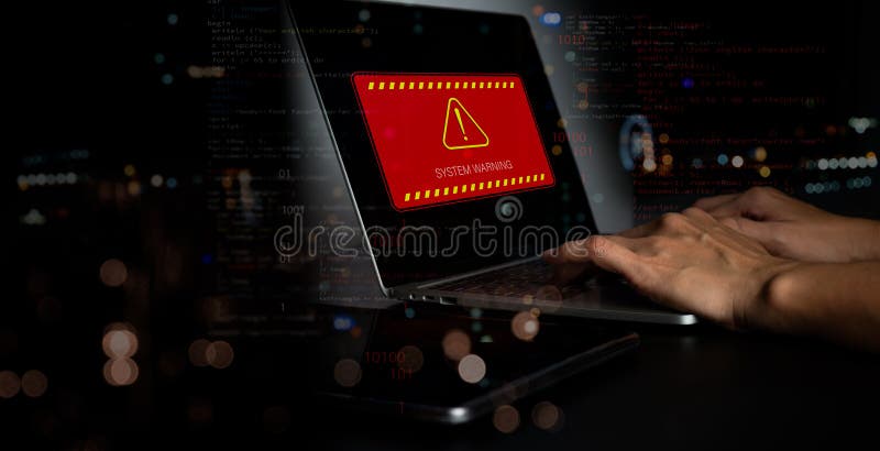 System Alert: Cyberattack on Computer Network, Compromised. Concepts ...