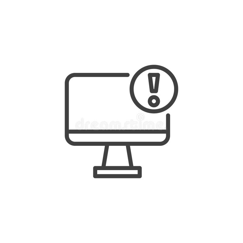 System Alert line icon stock illustration. Illustration of problem ...