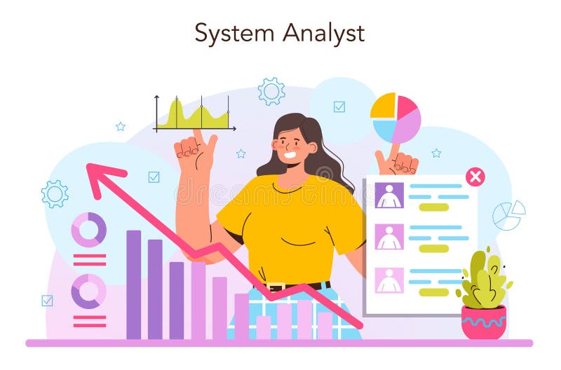 System Analyst Concept. it Technologies and Systems for Business Stock ...