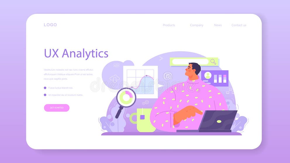 System Analyst Web Banner or Landing Page. it Technologies Stock Vector ...