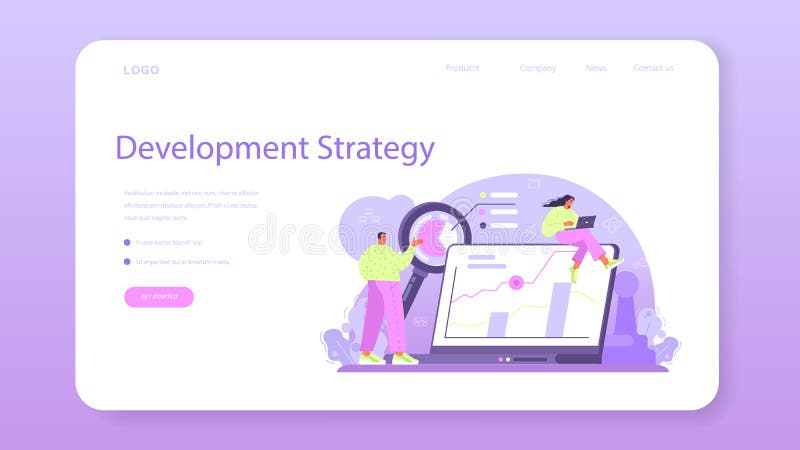 System Analyst Web Banner or Landing Page. it Technologies Stock Vector ...