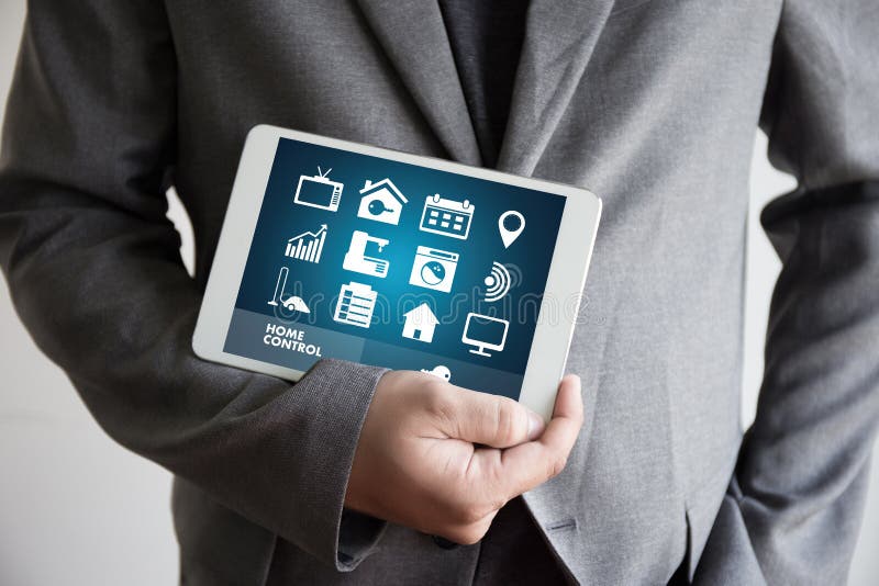System App Remote Home Control System on Phone Real Estate Concept ...