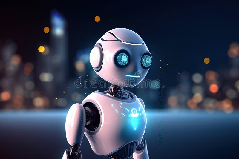 Technology Smart Robot Ai Chat GPT Application Software Stock Illustration - Illustration of ...