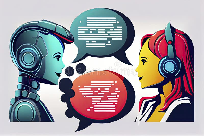 Chat Conversation of a Girl with AI or Artificial Intelligence Using ...