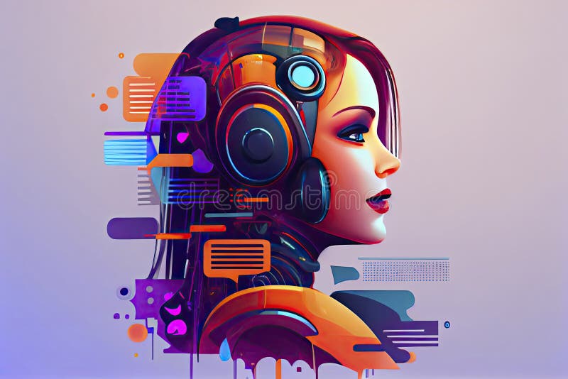 Chat GPT Artificial Intelligence Chat Bot by Open AI, Cartoon Style ...