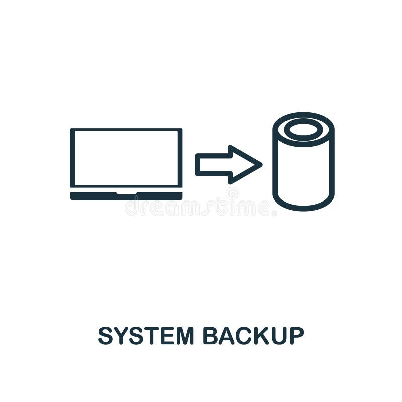 System Backup Icon Outline Style. Thin Line Creative System Backup Icon ...