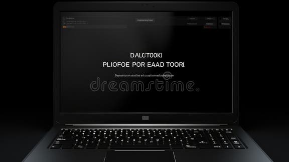 System black screen error stock illustration. Illustration of freeze ...