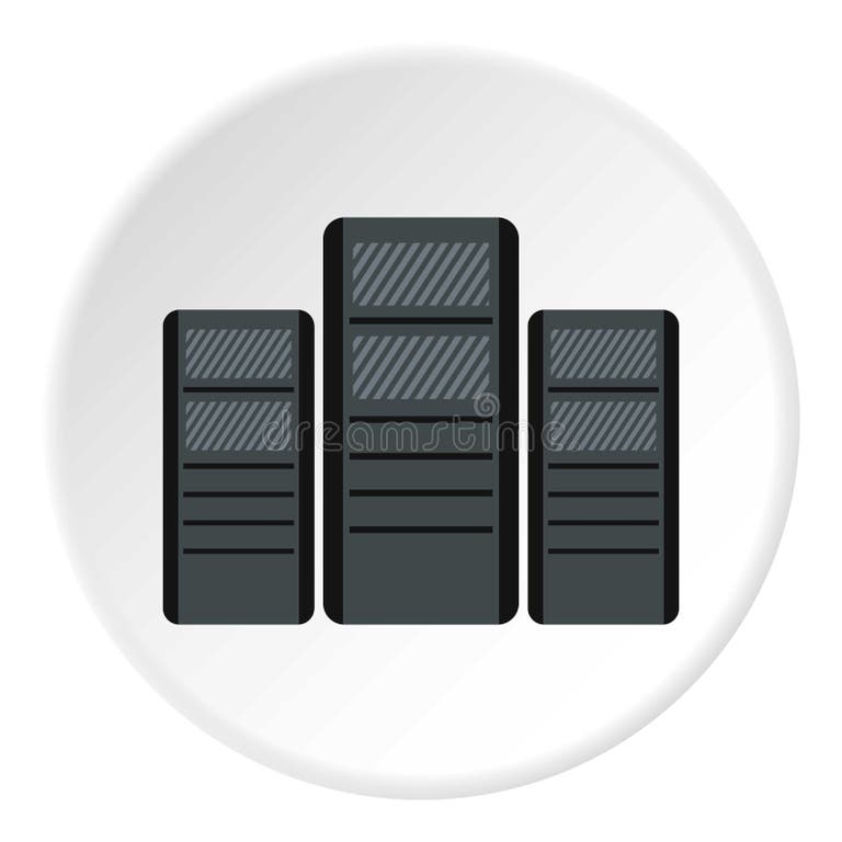 System Blocks of Computers Icon, Flat Style Stock Vector - Illustration ...