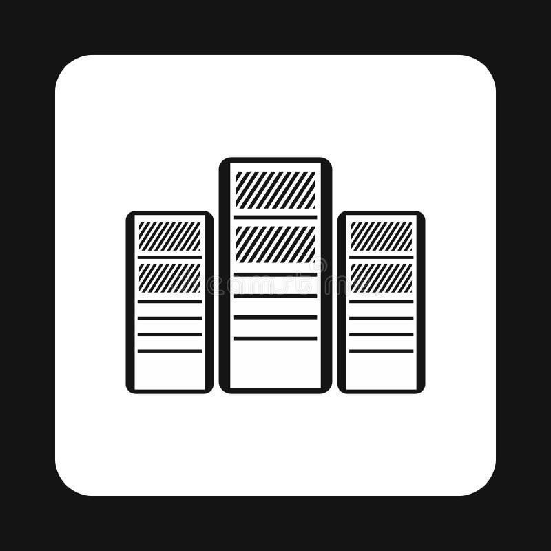 System Blocks of Computers Icon, Simple Style Stock Vector ...