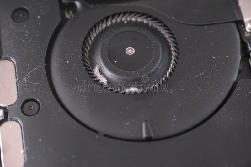 A System Board with a Laptop Fan with Dust in it. Stock Image - Image ...