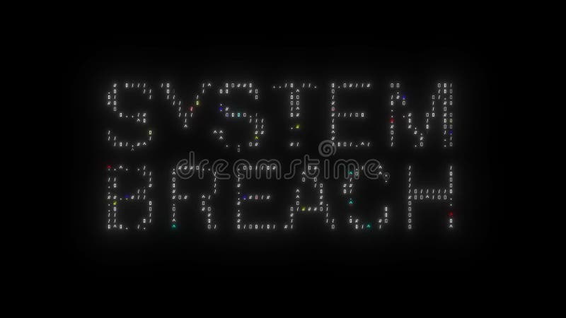SYSTEM BREACH Glitch Notification, Stock Footage - Video of typography ...